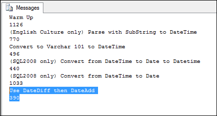 Jerry Nixon @Work: A Better Way to remove Time from a SQL DateTime data ...